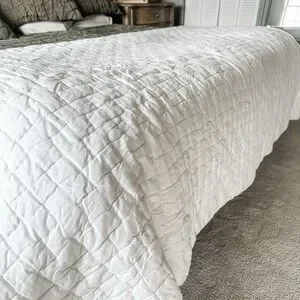 Pottery Barn | Bedding | Pottery Barn White Cottonlinen Quilt King New ...